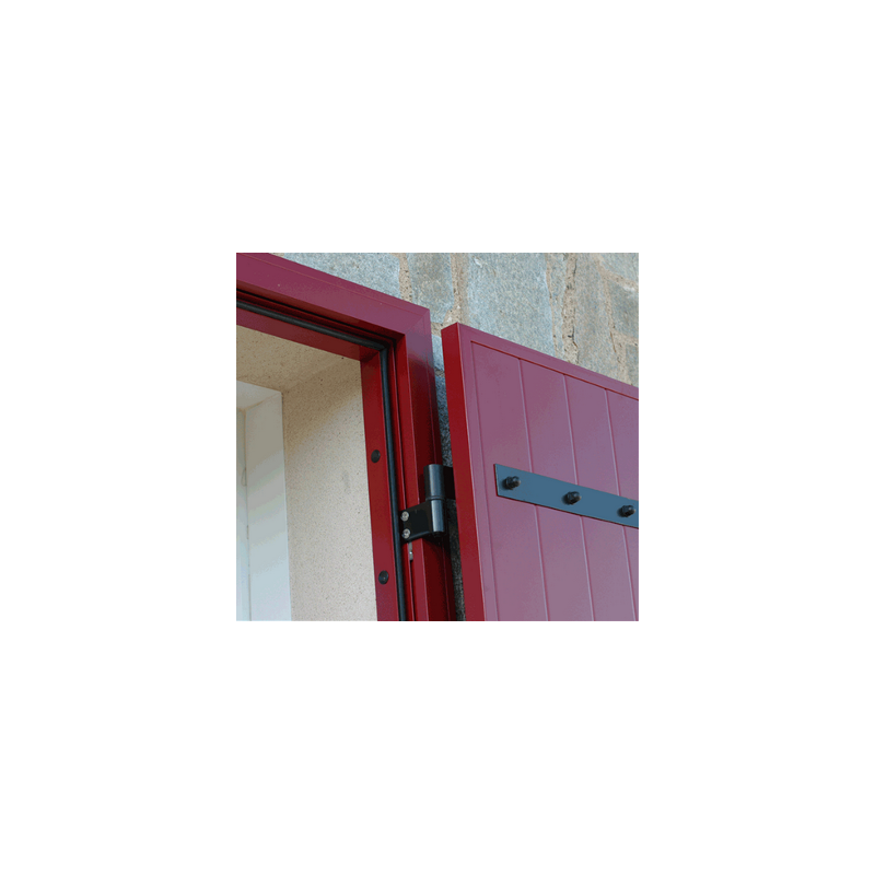 Volet battant 1 vantail en aluminium isolé monté sur cadre